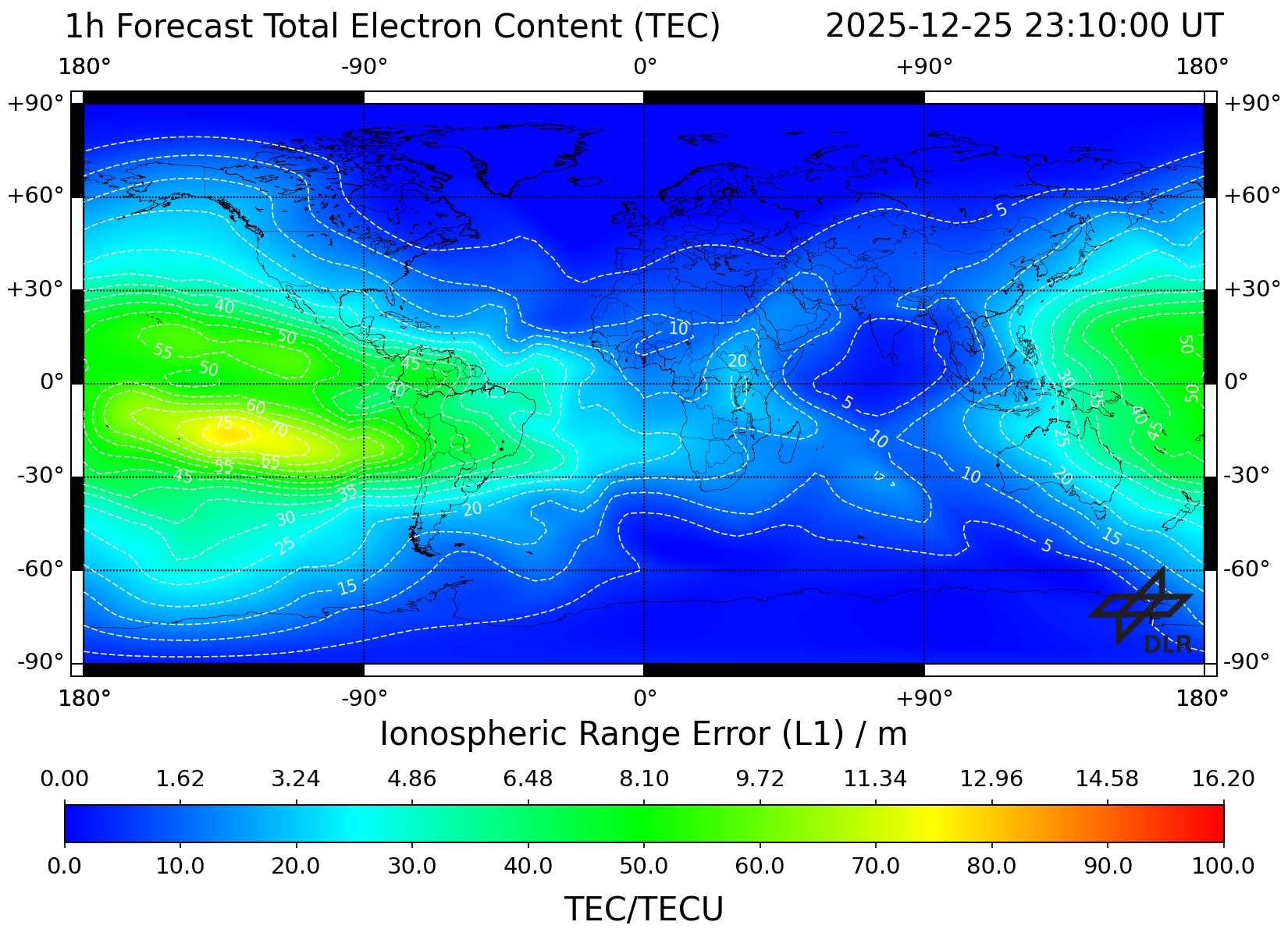 IMPC Website: One hour Forecast TEC Map, Global